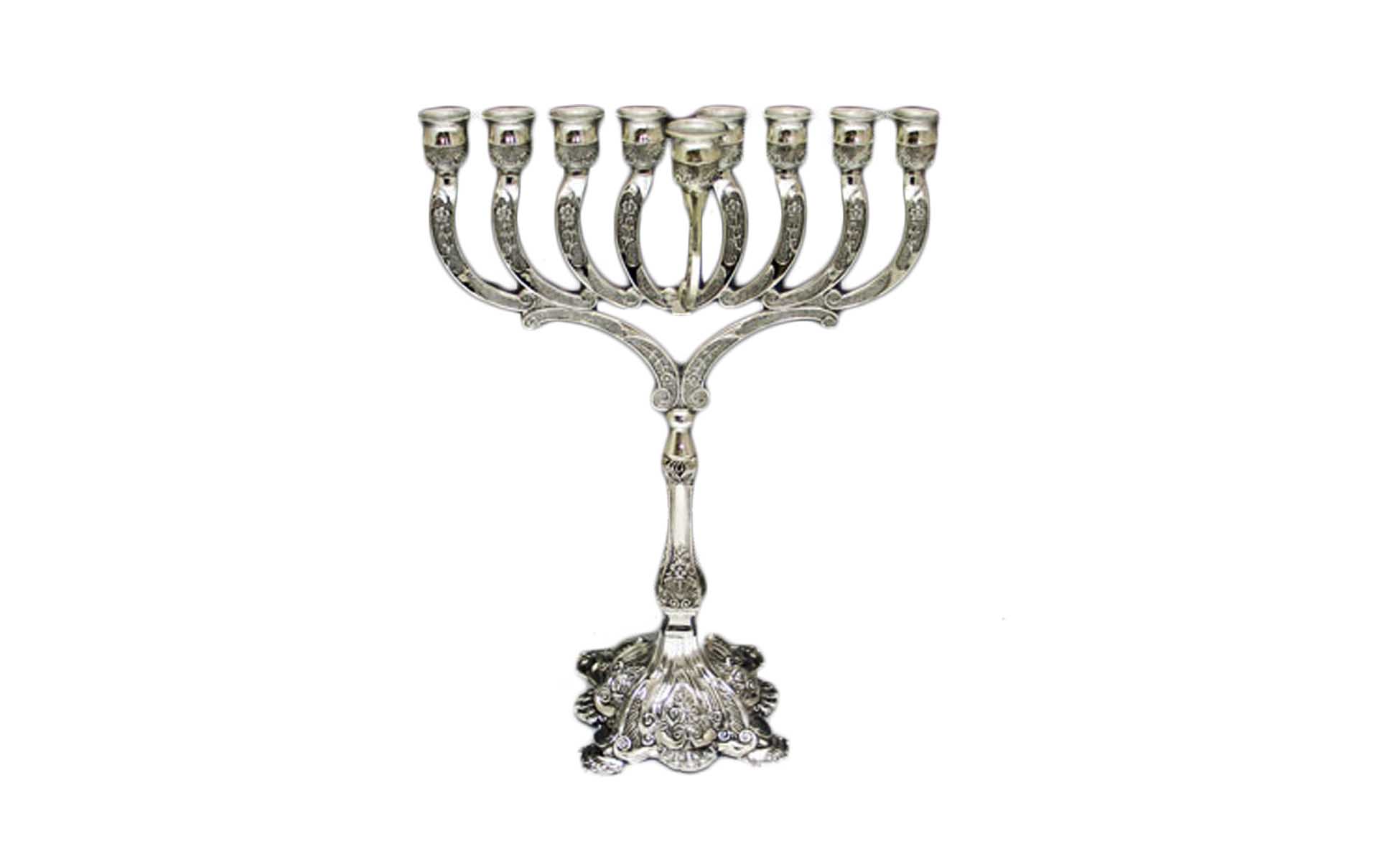 Traditional Silver Plated Menorah